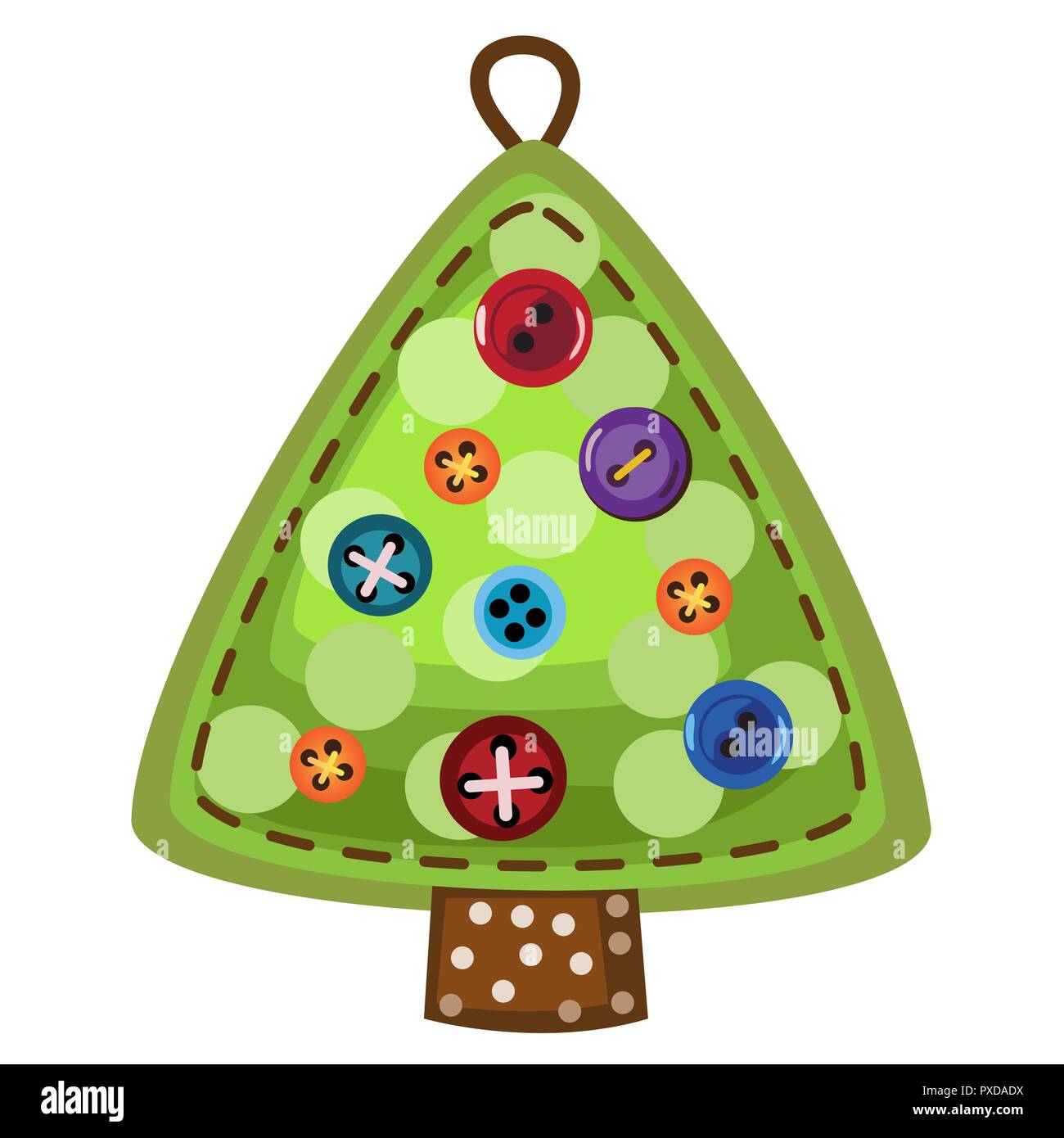 Christmas toy isolated on white background. Vector cartoon close-up ...
