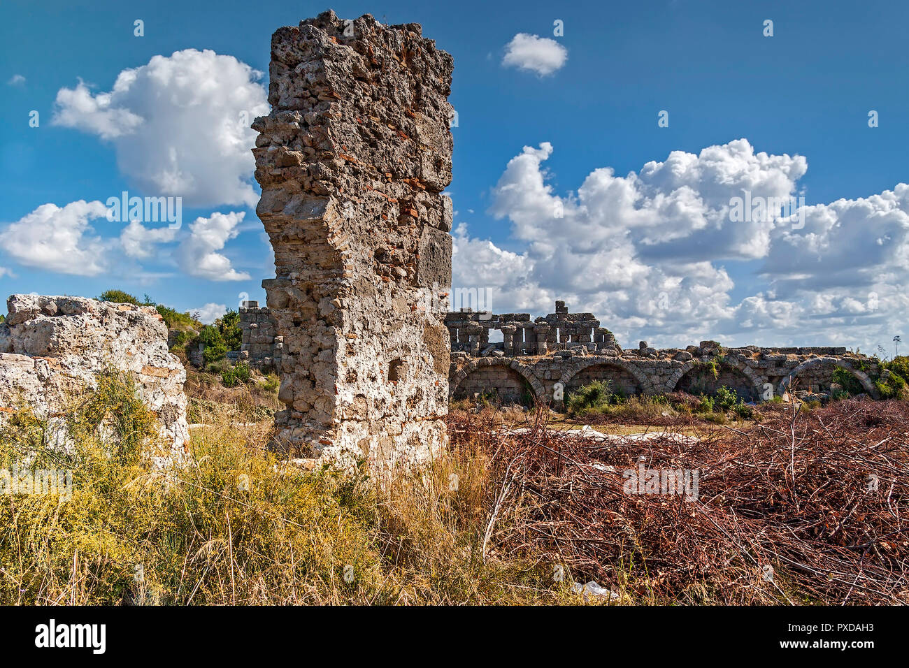 Turkey Side Remains Of City Wall Stock Photo - Alamy