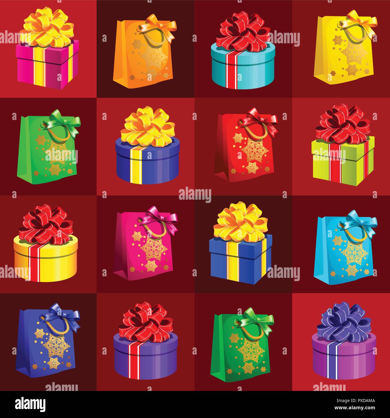 Sample design of placard with attributes of the New Year and Christmas ...