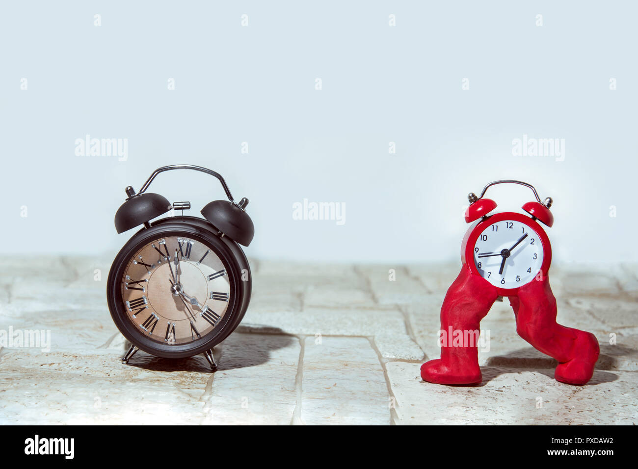 Daylight Saving Time. Wall Clock going to winter time. Autumn ...