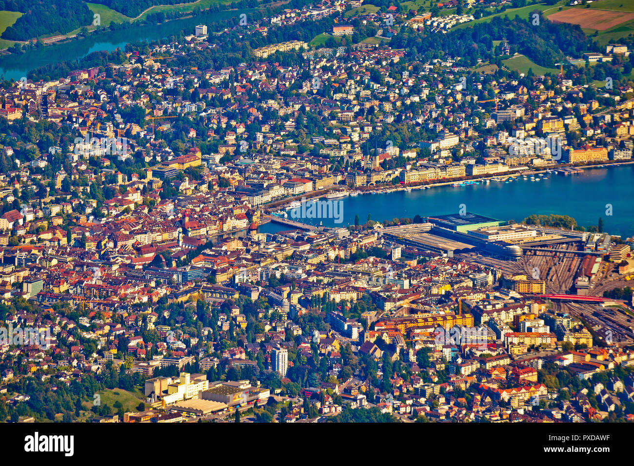 Old town from lucerne lake hi-res stock photography and images - Alamy
