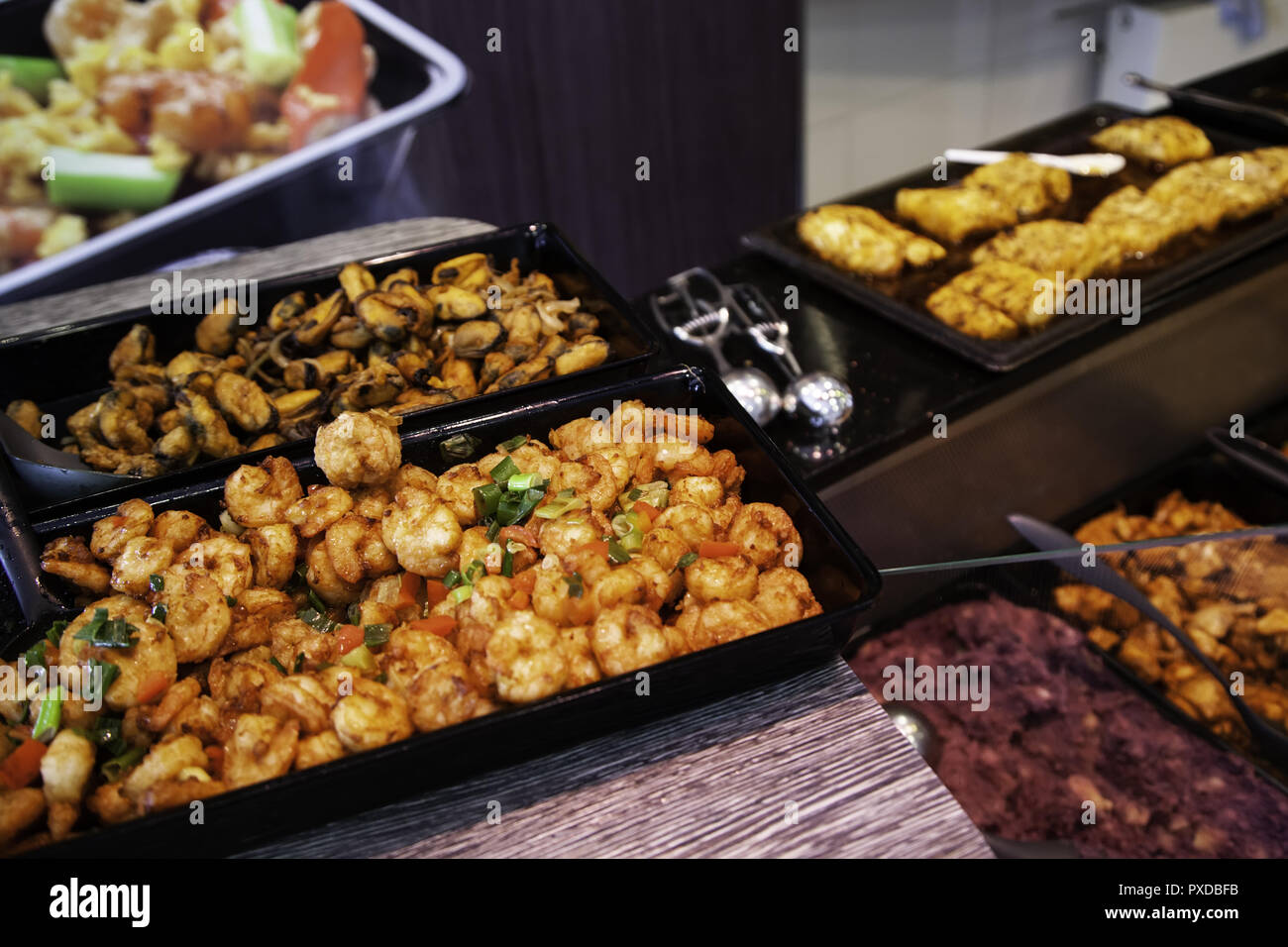 Chunks of cod, detail of fish in sauce Stock Photo - Alamy