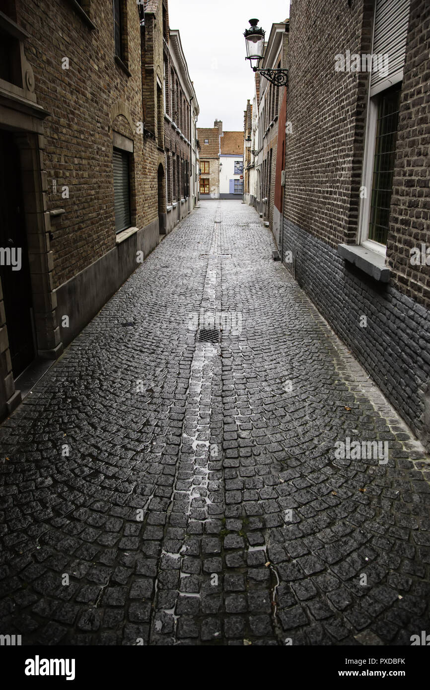 Amsterdam alley, Dutch city street, tourism in europe Stock Photo - Alamy