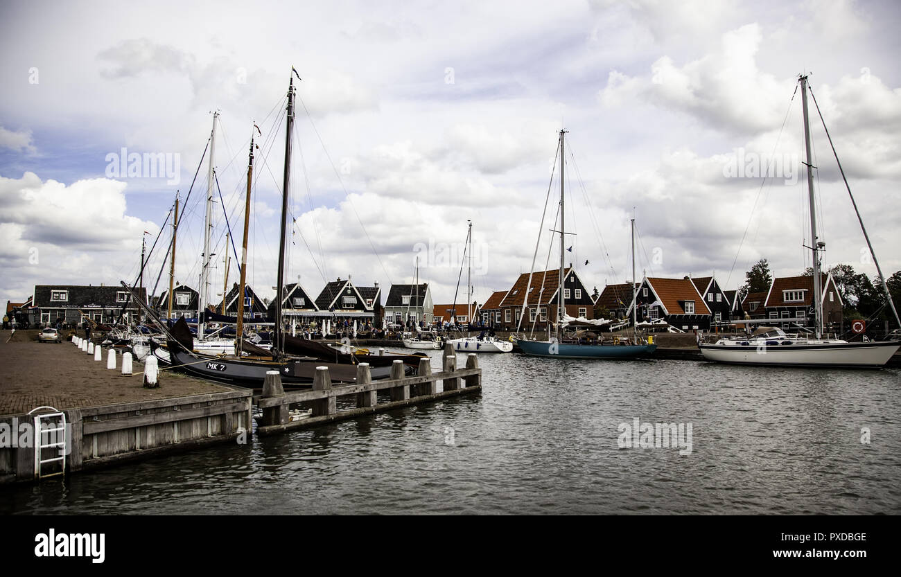 Port in Holland, detail of fishing port in the Netherlands Stock Photo ...