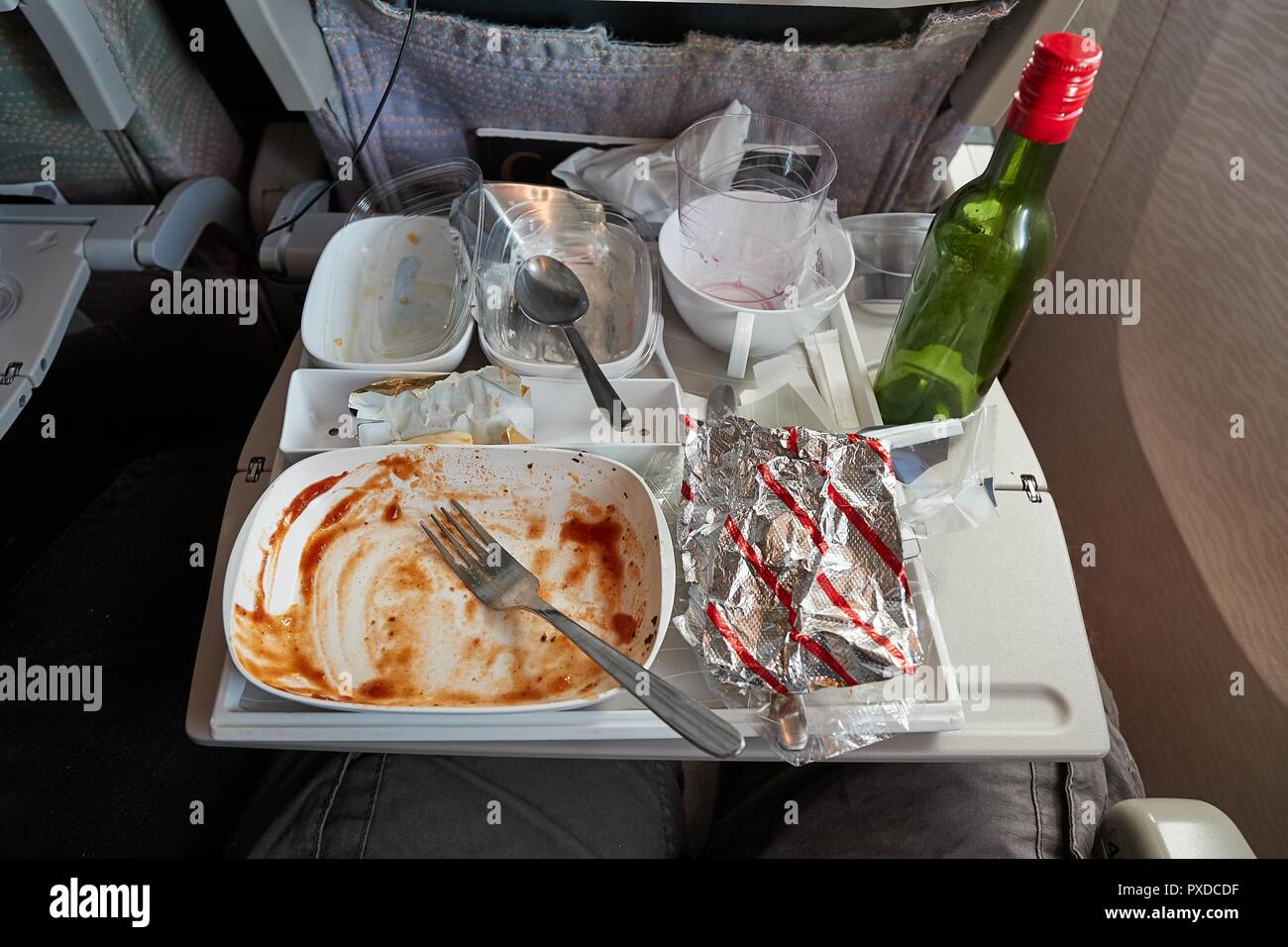 Airline food consumed Stock Photo - Alamy