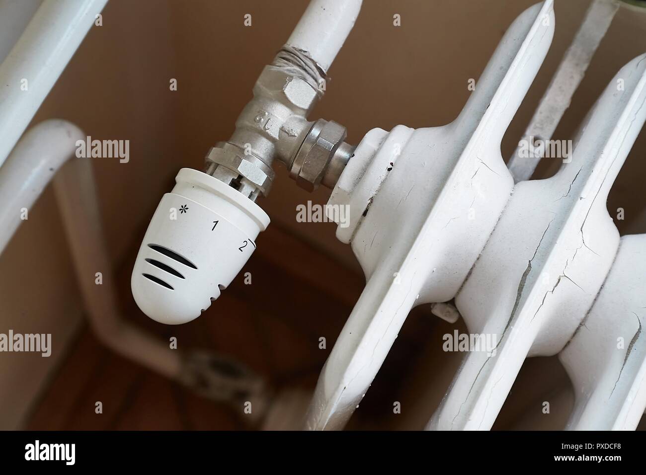 Radiator heating detail Stock Photo - Alamy