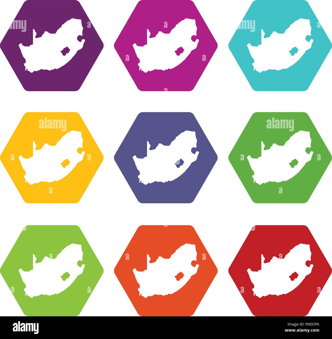 African map icons set 9 vector Stock Vector Image & Art - Alamy