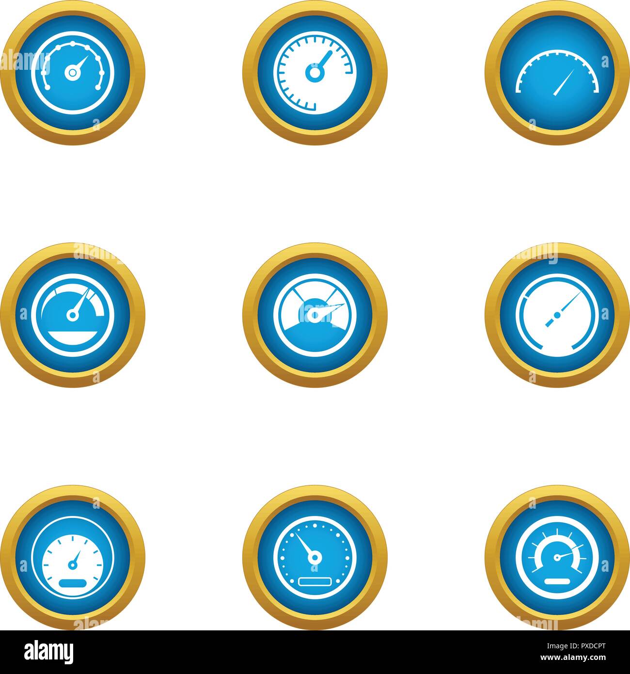 Momentum icons set, flat style Stock Vector Image & Art - Alamy
