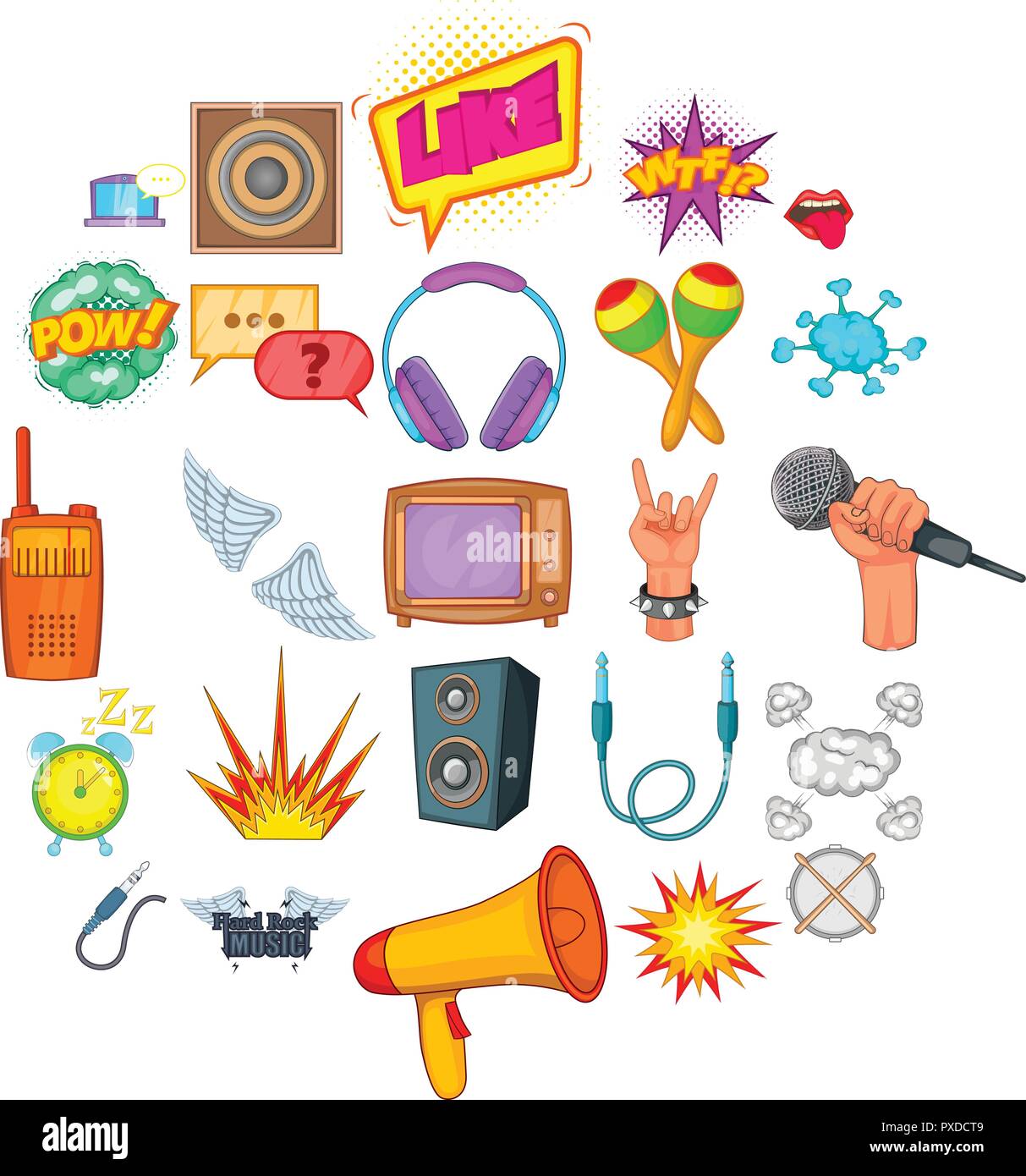 Composition icons set, cartoon style Stock Vector Image & Art - Alamy