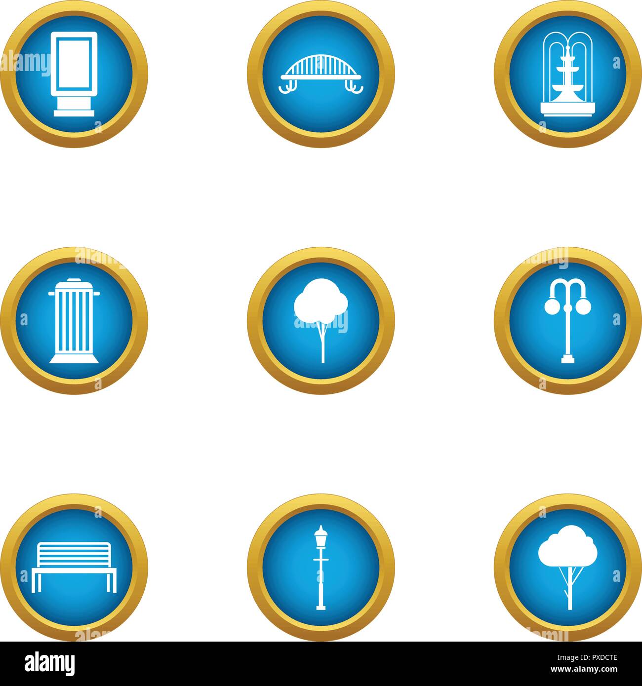 Public square with illumination Stock Vector Images - Alamy