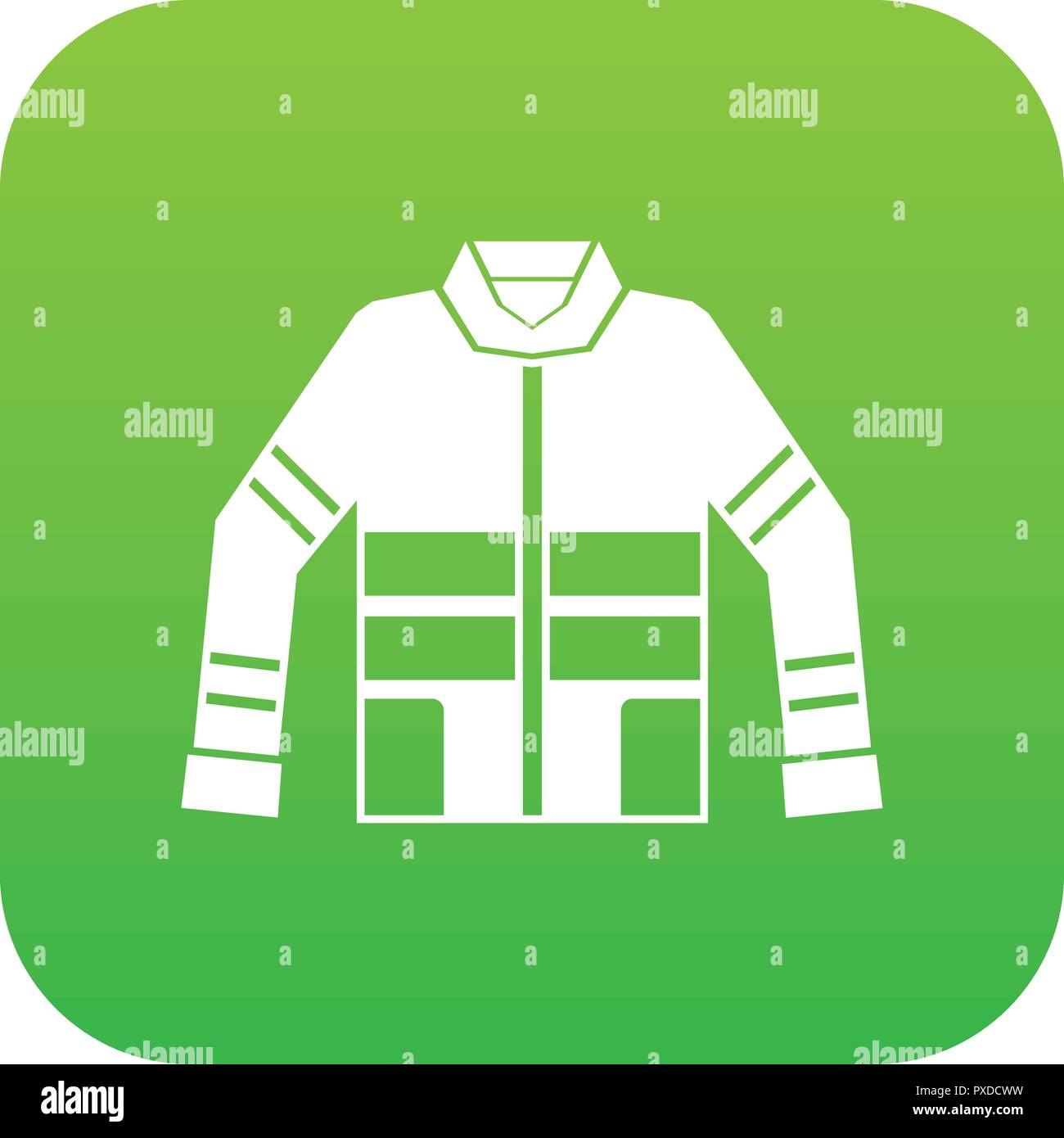 Firefighter jacket icon digital green Stock Vector Image & Art - Alamy