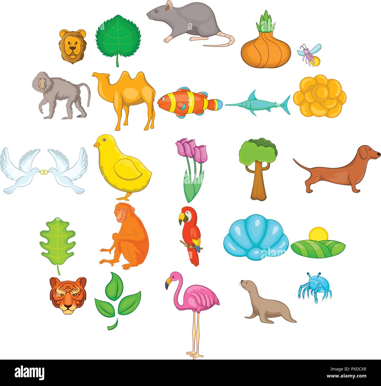 Lifelong icons set, cartoon style Stock Vector Image & Art - Alamy