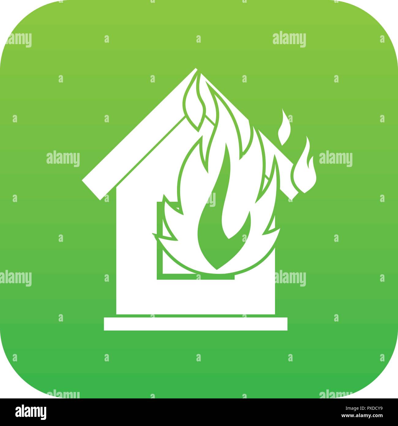 Preventing fire icon digital green Stock Vector Image & Art - Alamy