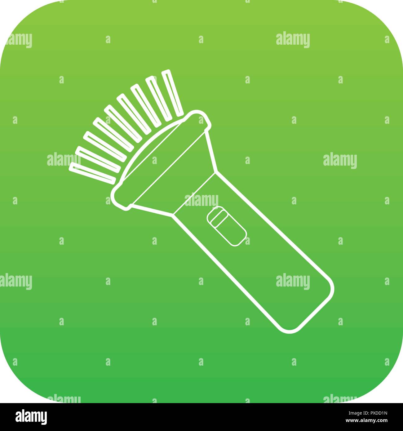 Burning flashlight icon green vector Stock Vector Image & Art - Alamy