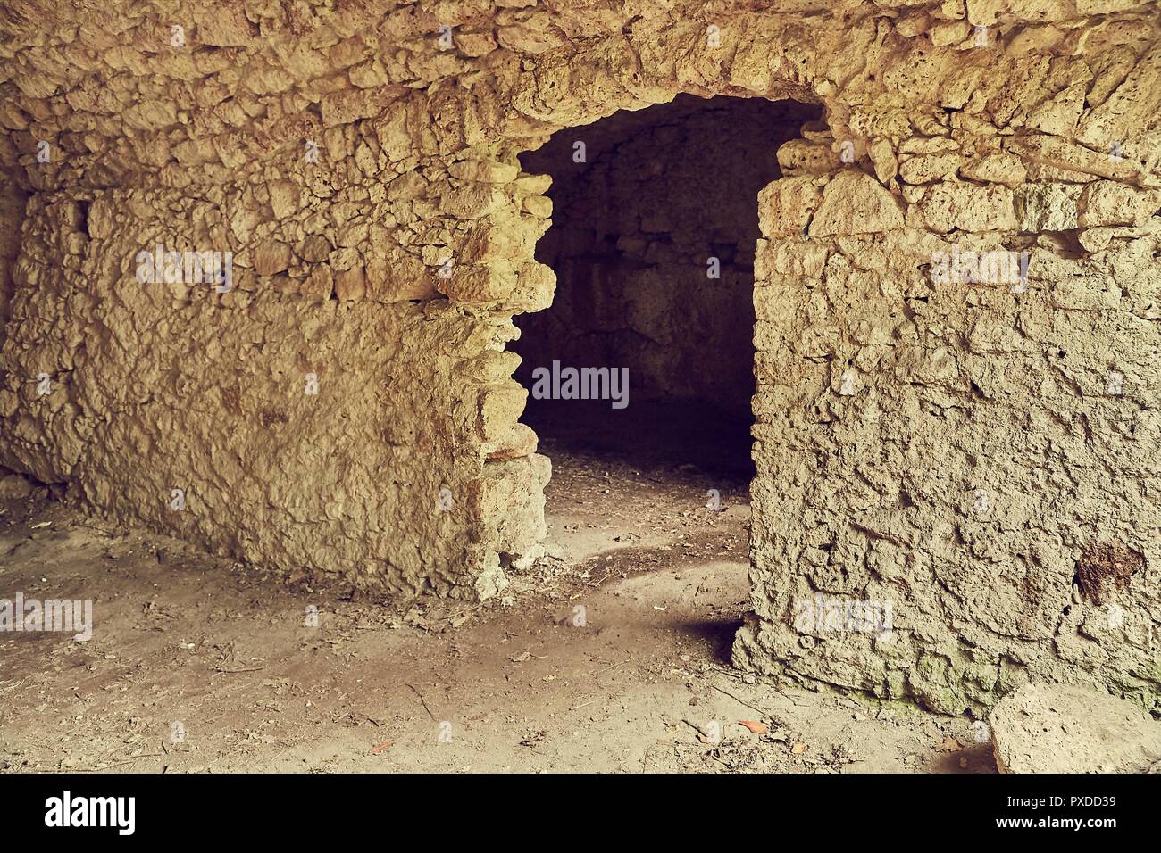 Stone caverns of a cave Stock Photo - Alamy