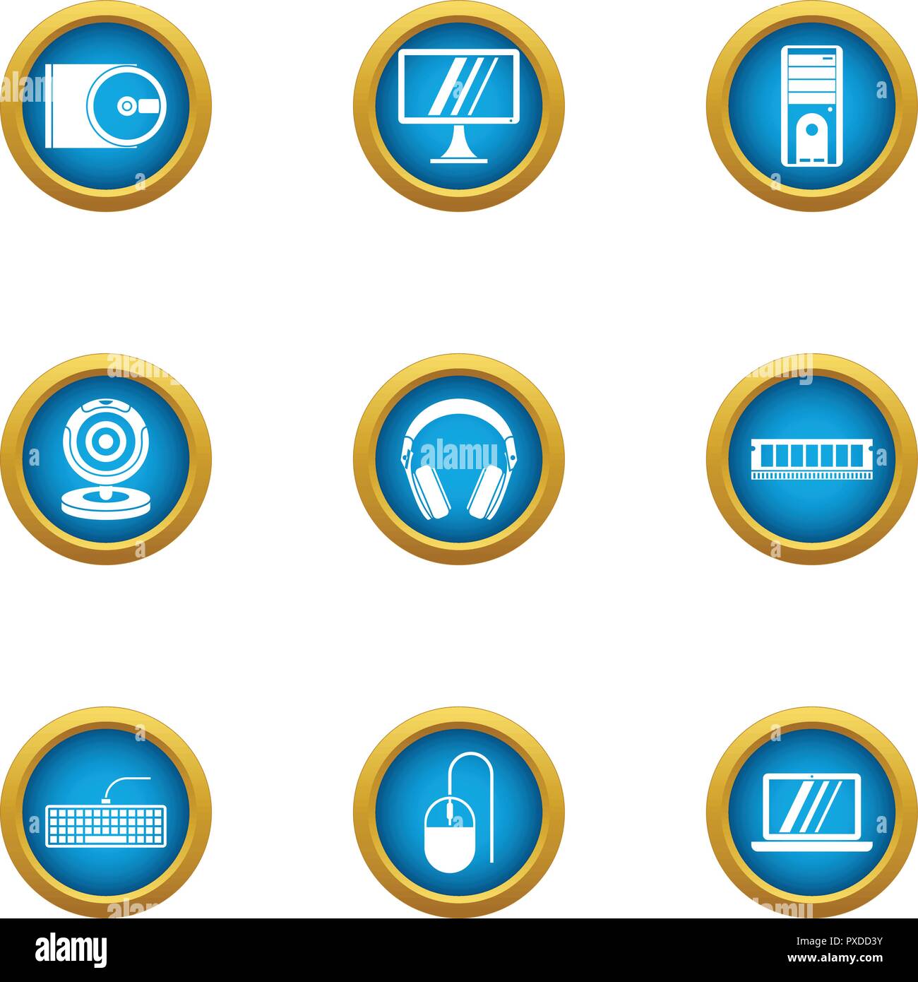 Information content icons set, flat style Stock Vector Image & Art - Alamy