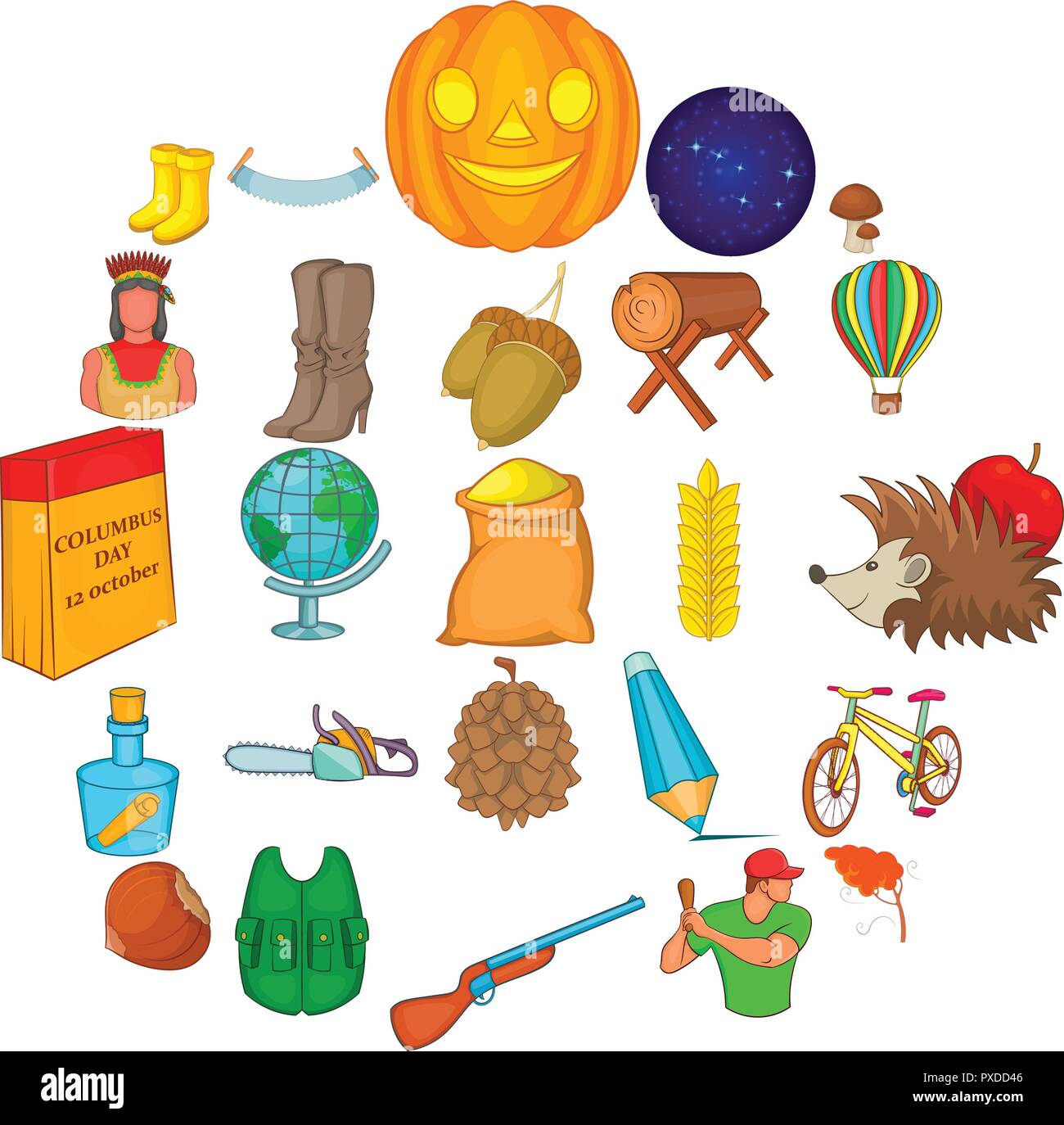 Autumn fun icons set, cartoon style Stock Vector Image & Art - Alamy