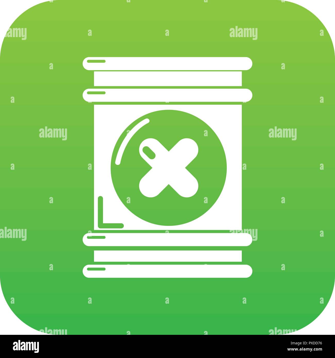 Toxic waste container icon green vector Stock Vector Image & Art - Alamy