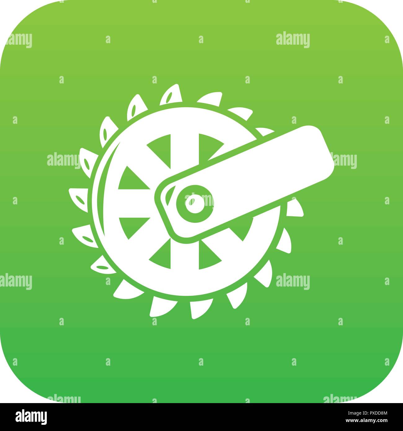 Mining cutting wheel icon green vector Stock Vector Image & Art - Alamy