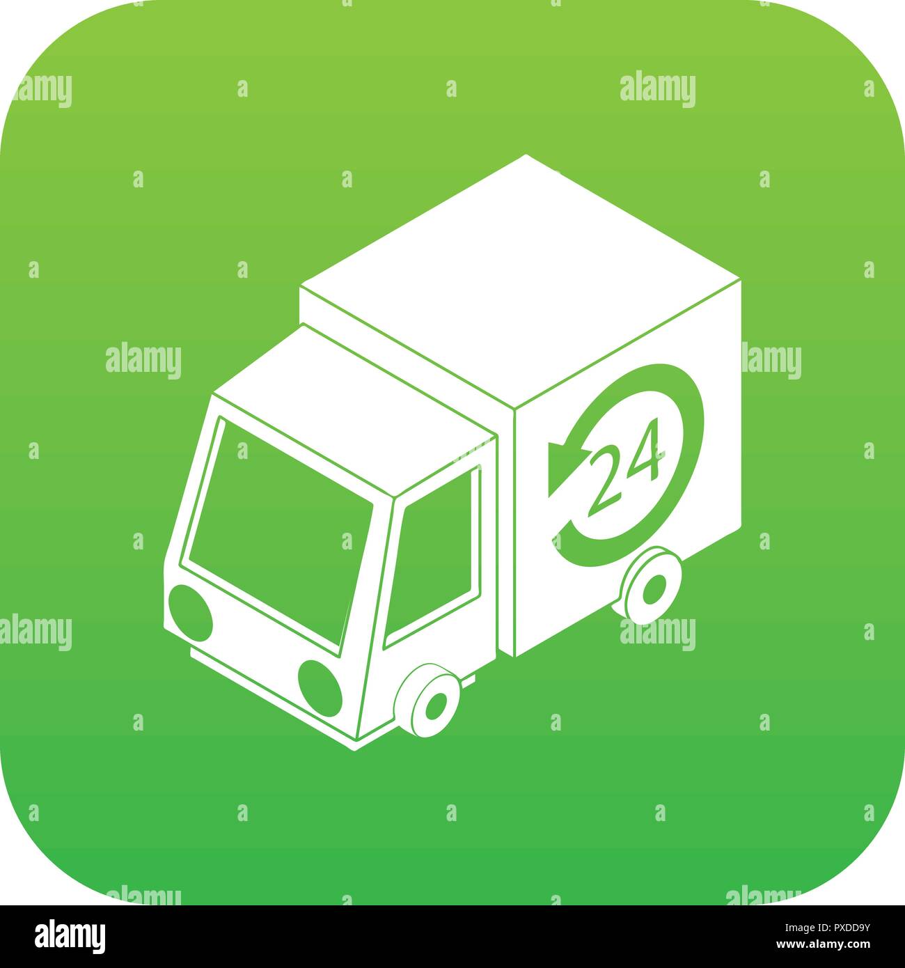 24 hour delivery icon green vector Stock Vector Image & Art - Alamy