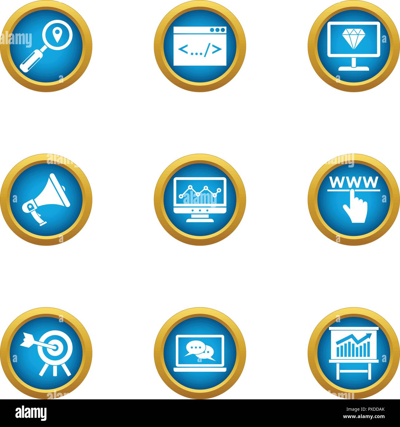 Column icons set, flat style Stock Vector Image & Art - Alamy