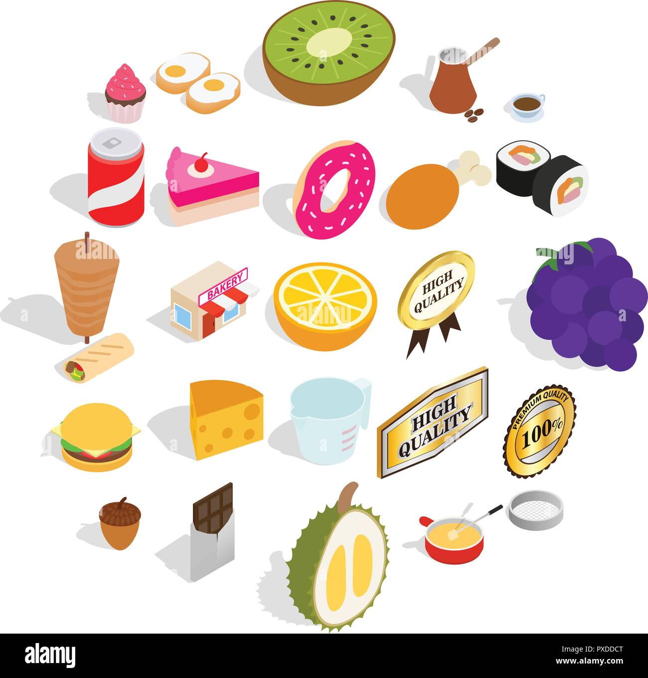 Useful substance icons set, isometric style Stock Vector Image & Art ...