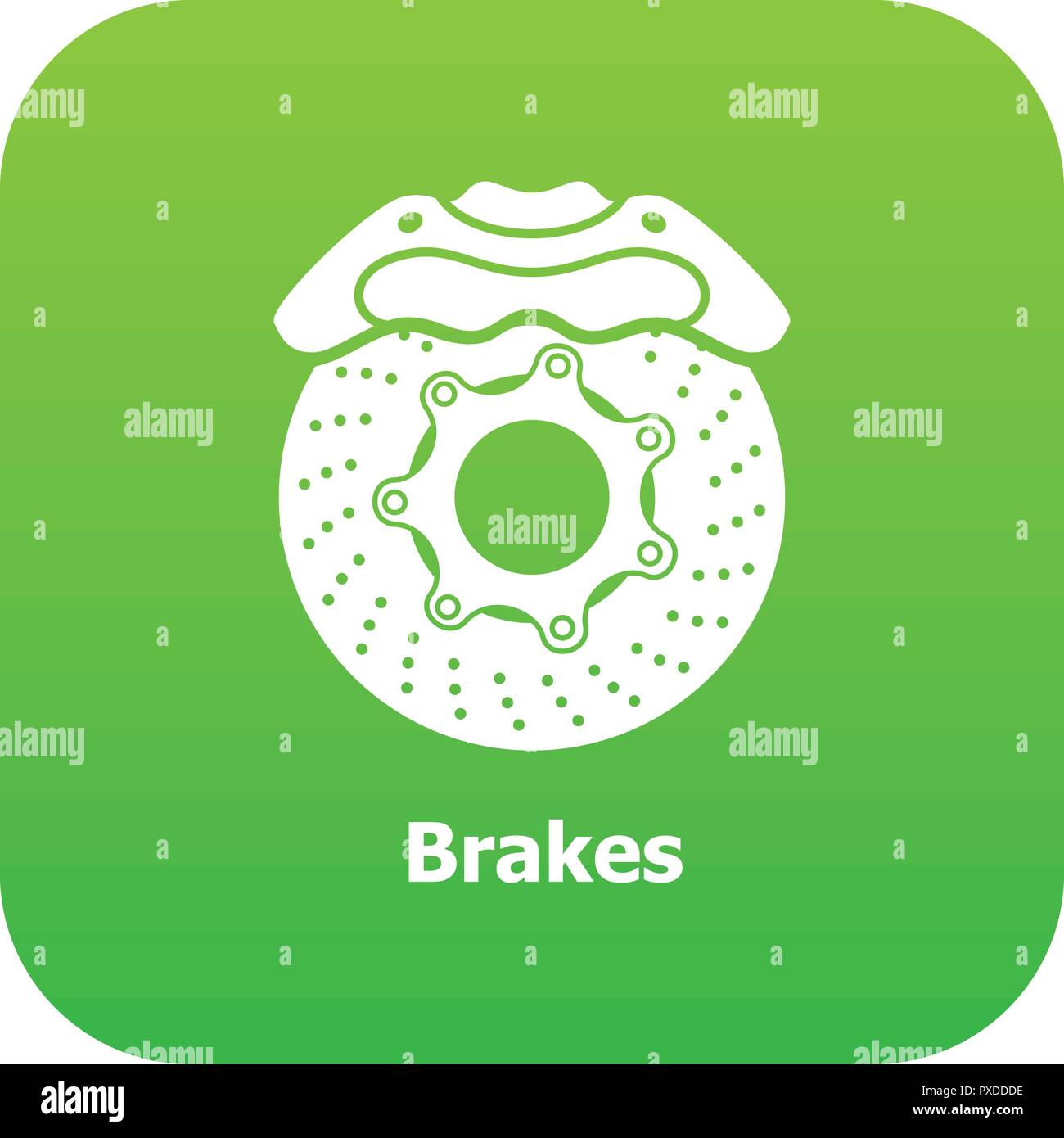 Brakes icon green vector Stock Vector Image & Art - Alamy