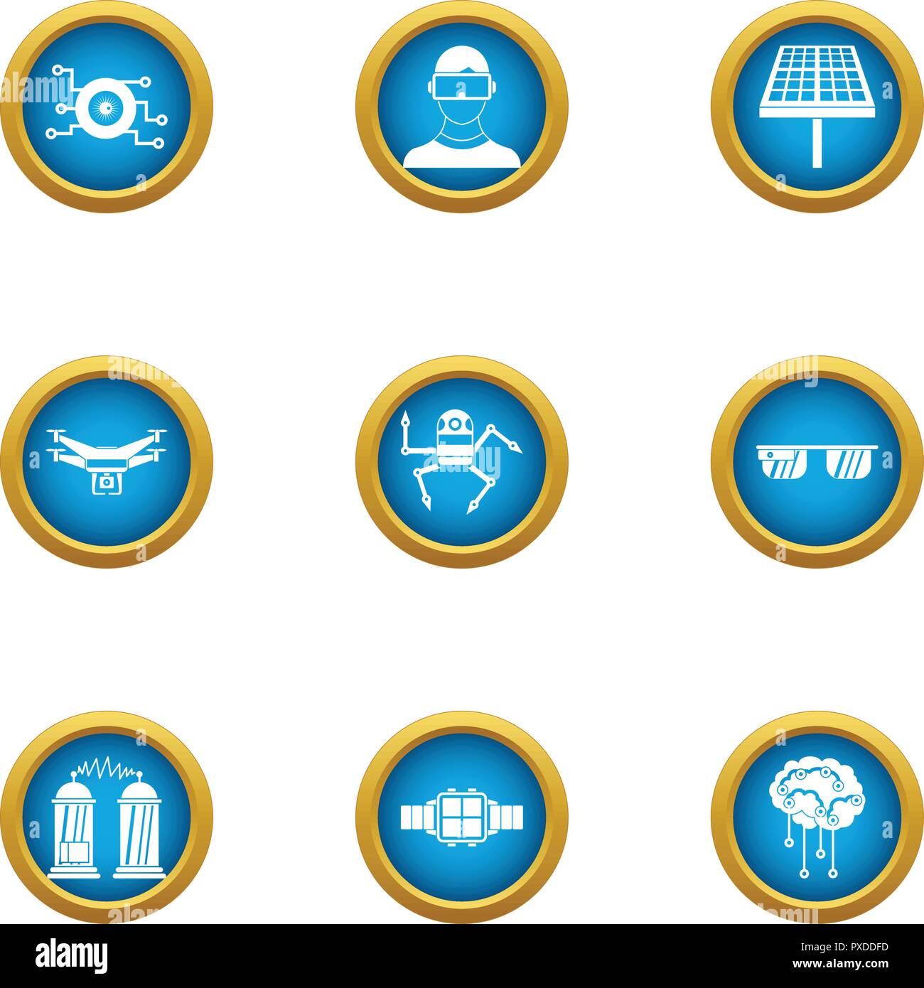 Energy game icons set, flat style Stock Vector Image & Art - Alamy