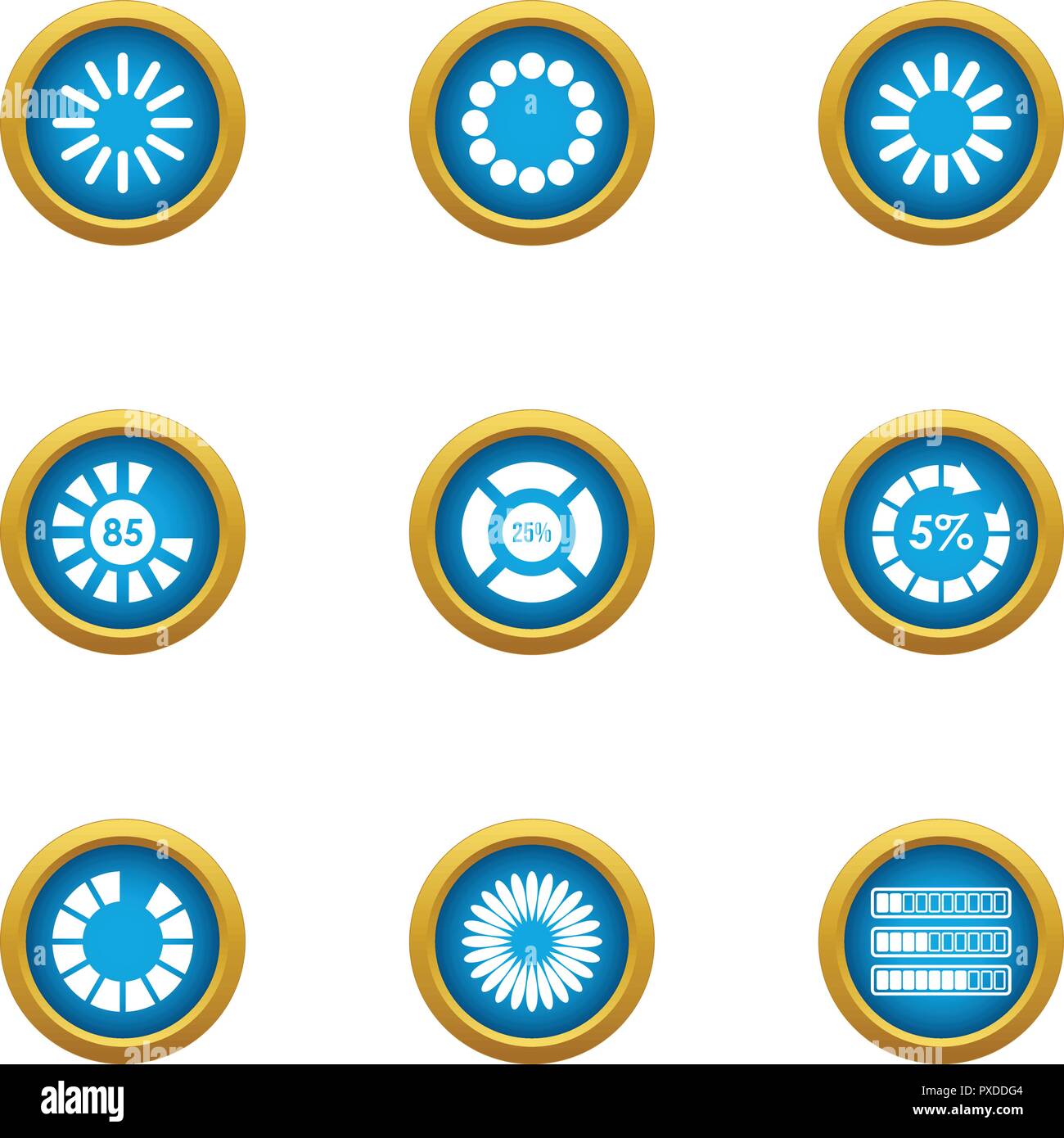Loader icons set, flat style Stock Vector Image & Art - Alamy