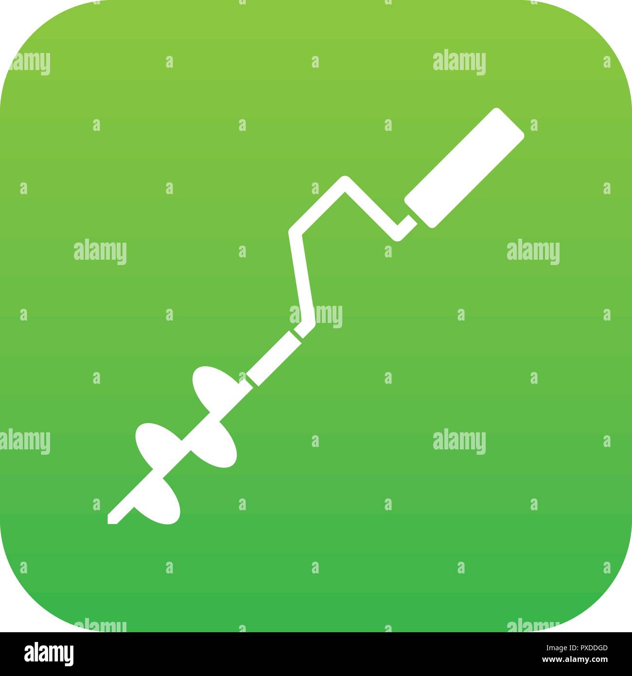 Hand operated ice auger icon digital green Stock Vector Image & Art - Alamy