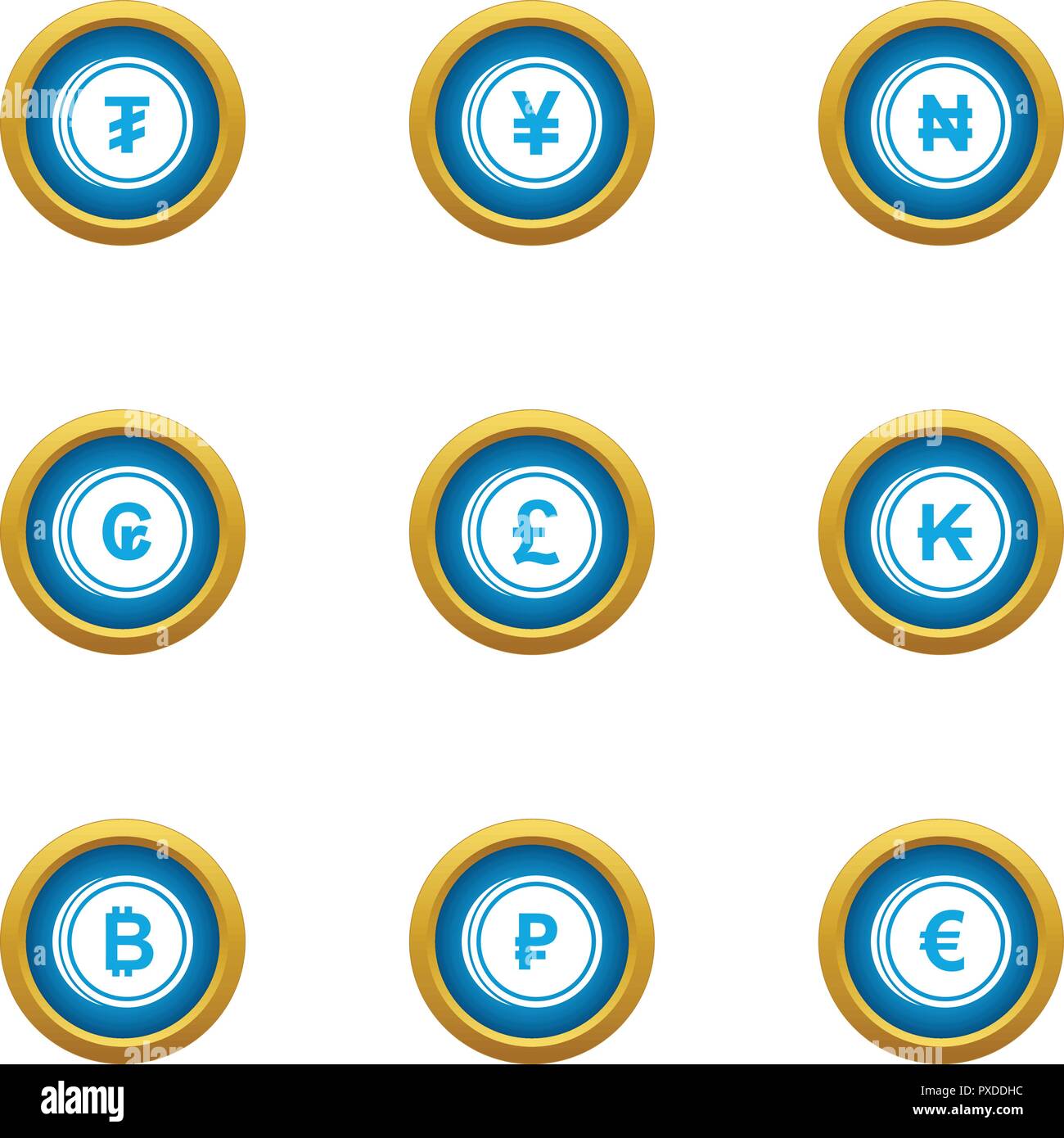 Banknote icons set, flat style Stock Vector Image & Art - Alamy