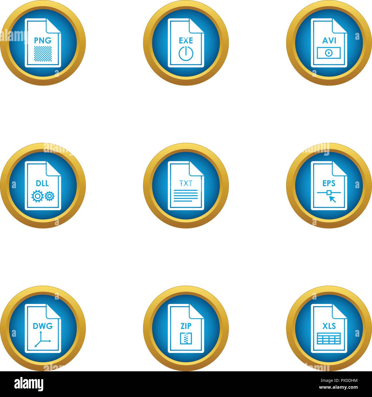 Expansion icons set, flat style Stock Vector Image & Art - Alamy