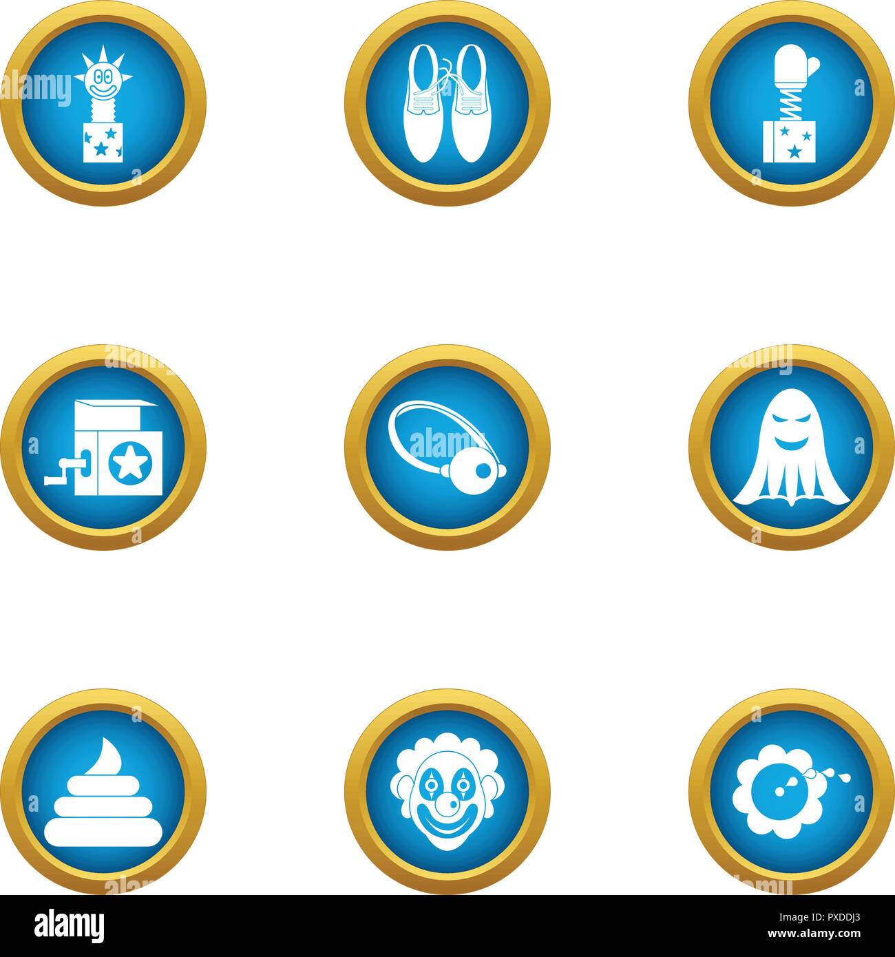 Suddenly icons set, flat style Stock Vector Image & Art - Alamy