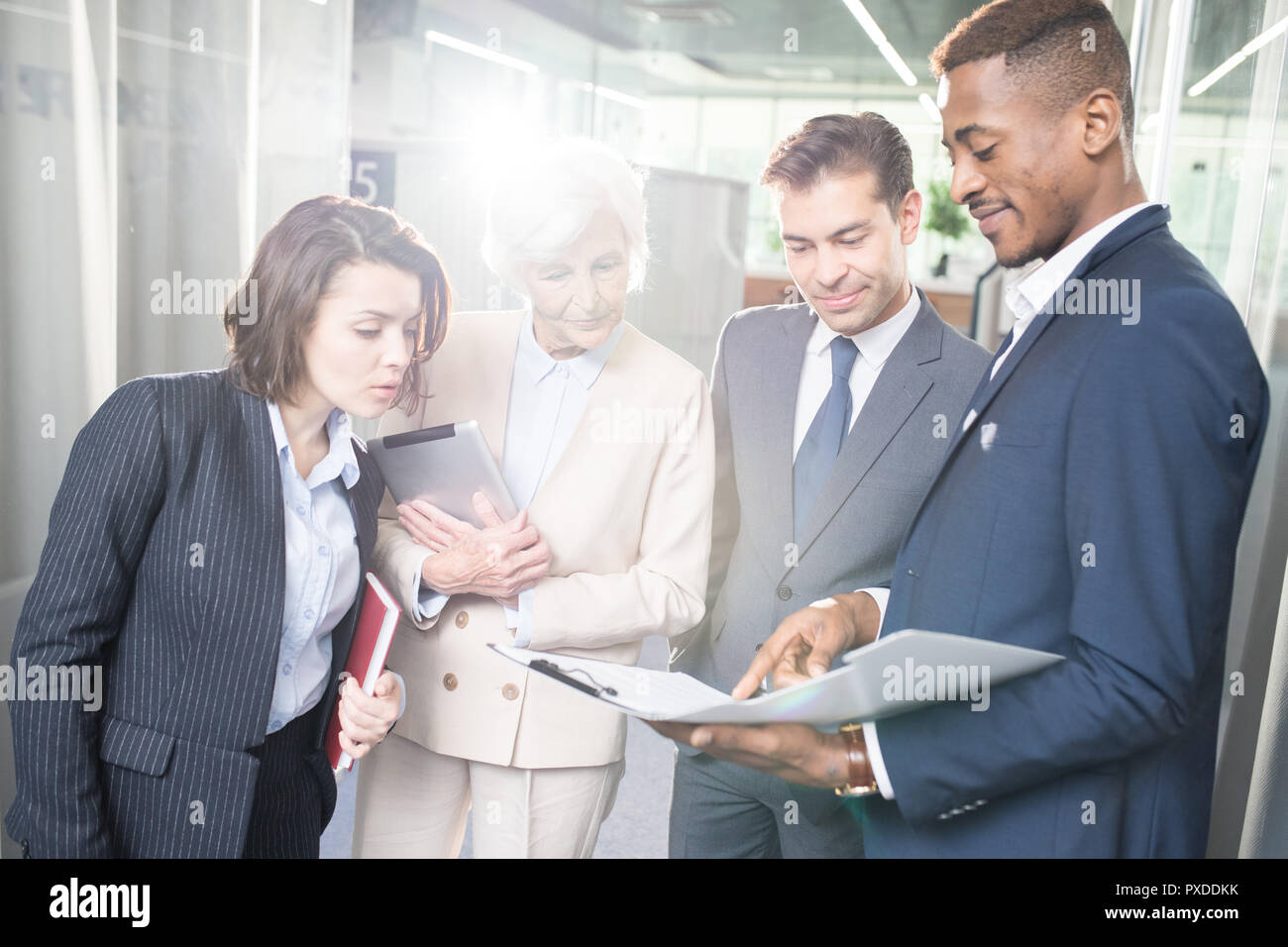 Mature man analyzing business data hi-res stock photography and images ...