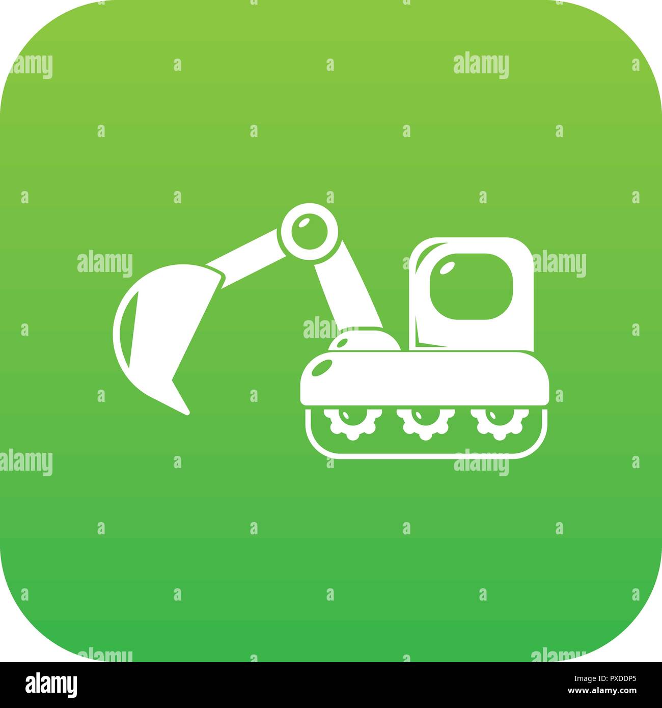 Excavator icon green vector Stock Vector Image & Art - Alamy