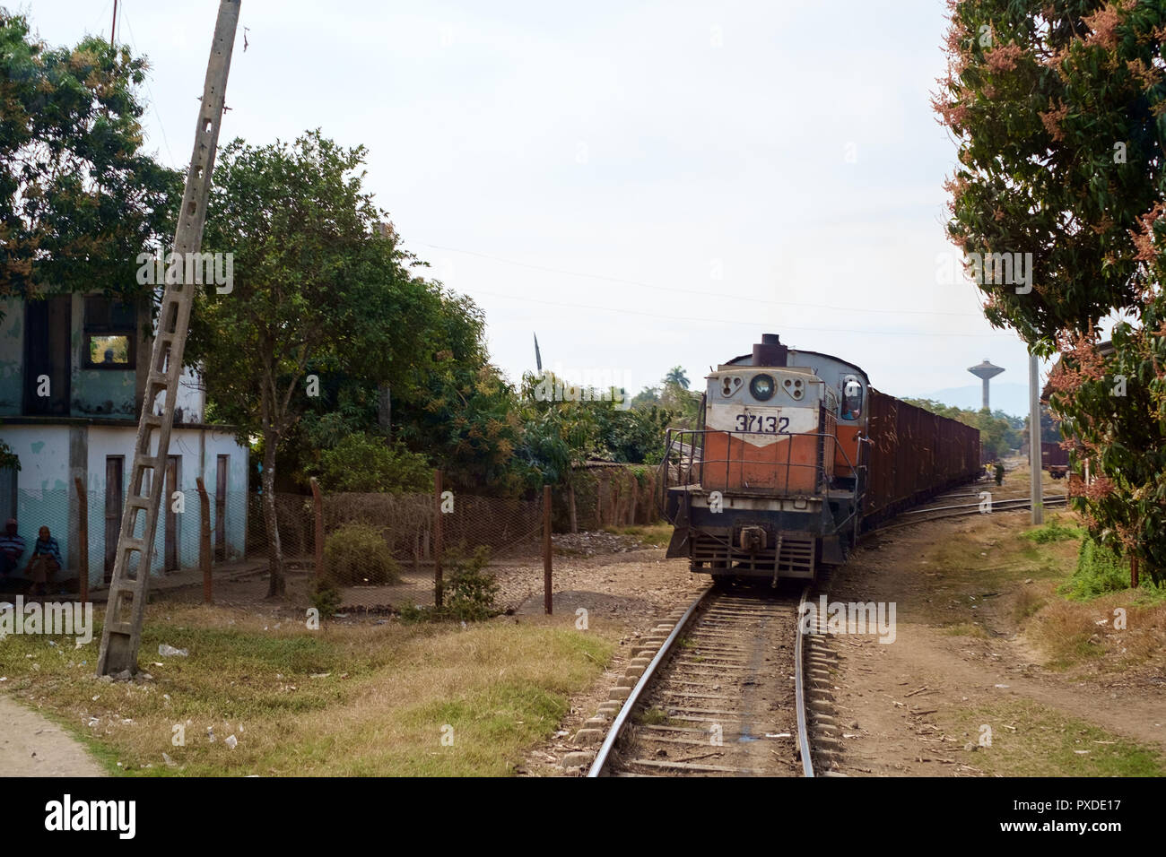 Locomotive at a Cuban Sugar Mill Stock Photo - Alamy