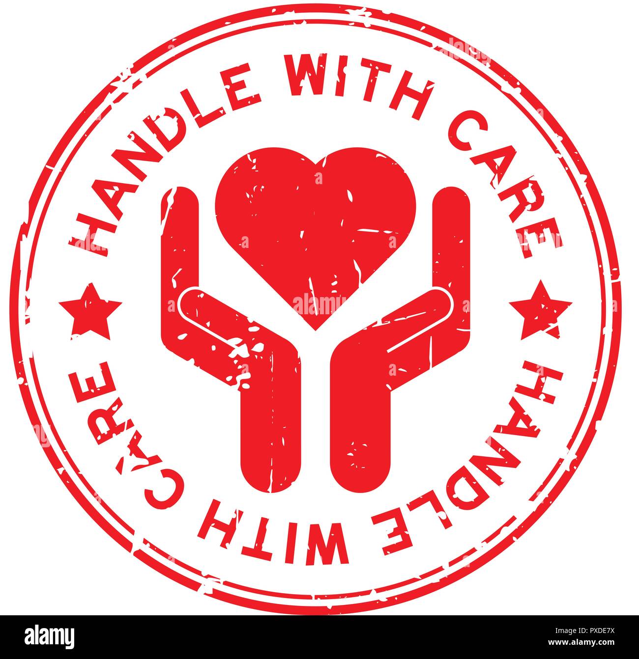 Handle with care badge hi-res stock photography and images - Alamy
