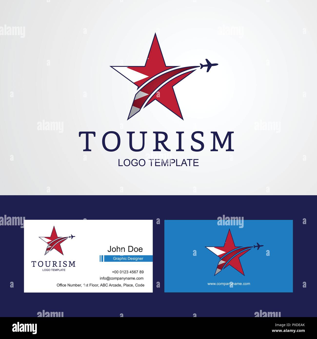 Travel Bahrain flag Creative Star Logo and Business card design Stock ...