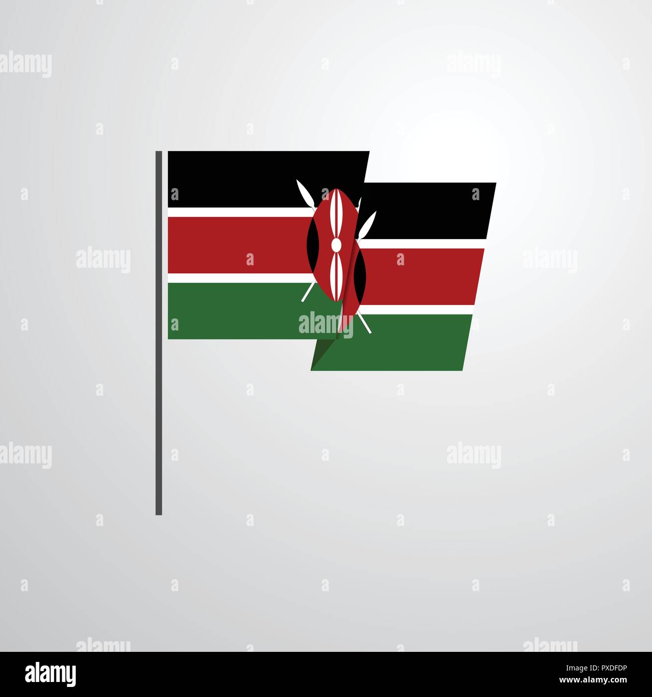 Wavy kenyan flag hi-res stock photography and images - Alamy