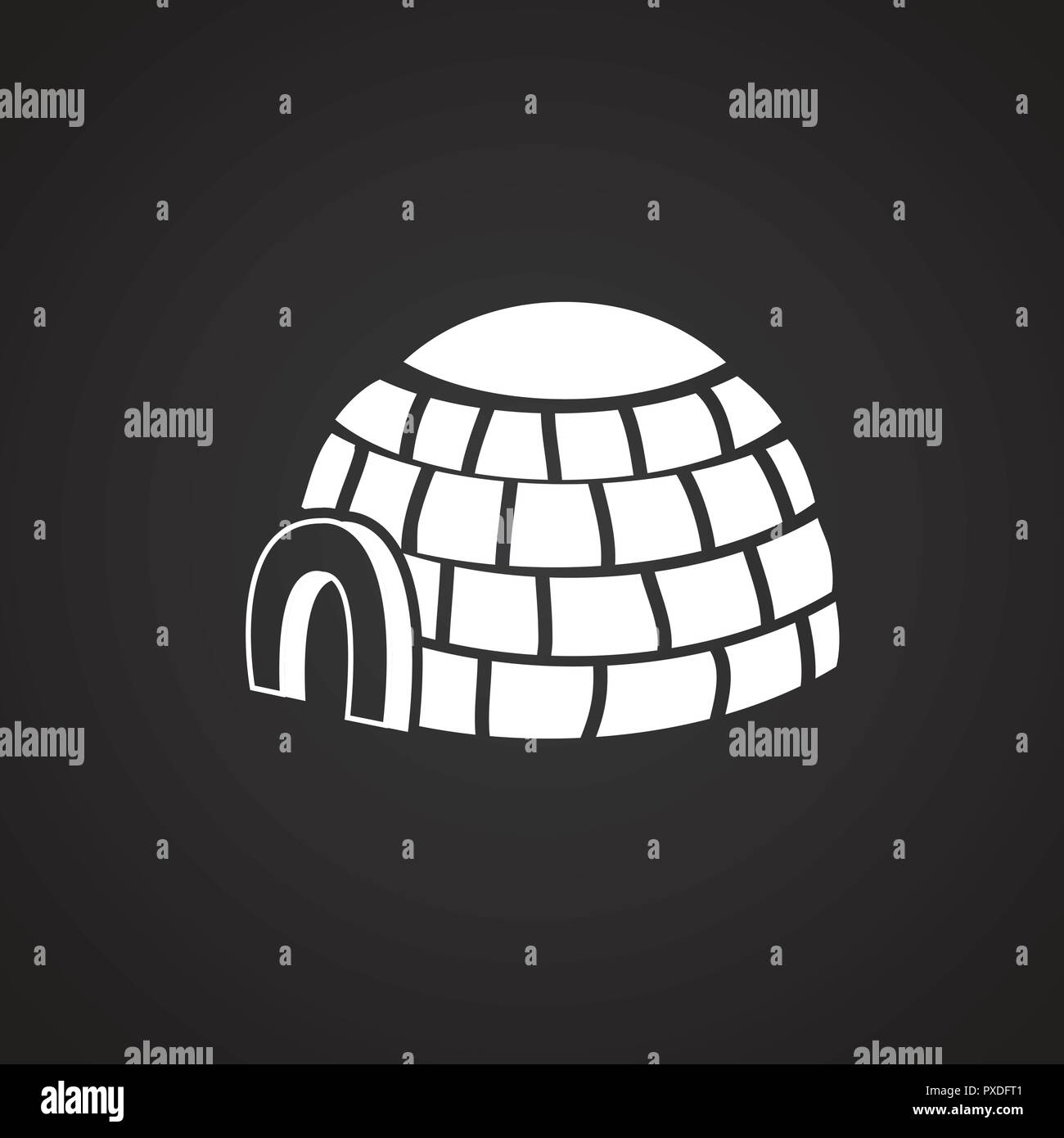 Ice block house on black background Stock Vector Image & Art - Alamy