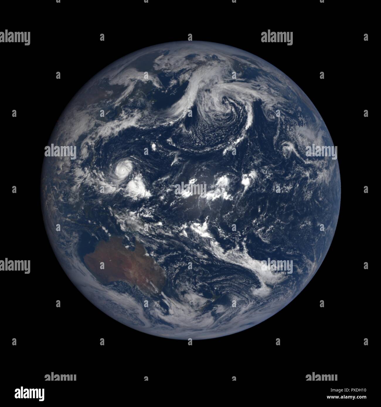 View from the DSCOVR satellite of Hurricane Florence, left, Hurricane ...