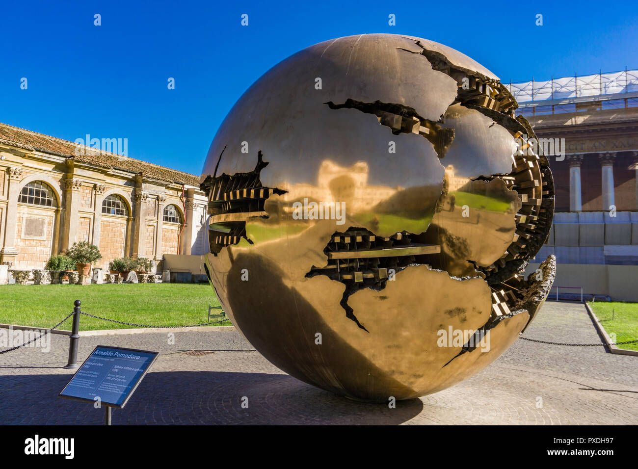 VATICAN - SEPTEMBER 25, 2018: Sphere Within Sphere statue at Vatican ...