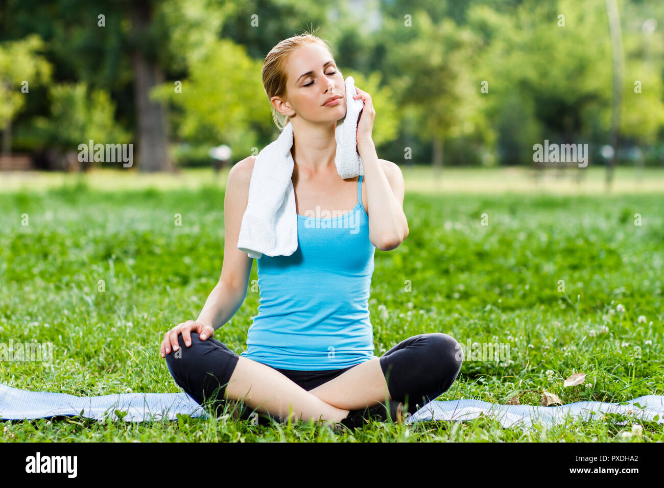 Resting after exercise hi-res stock photography and images - Alamy