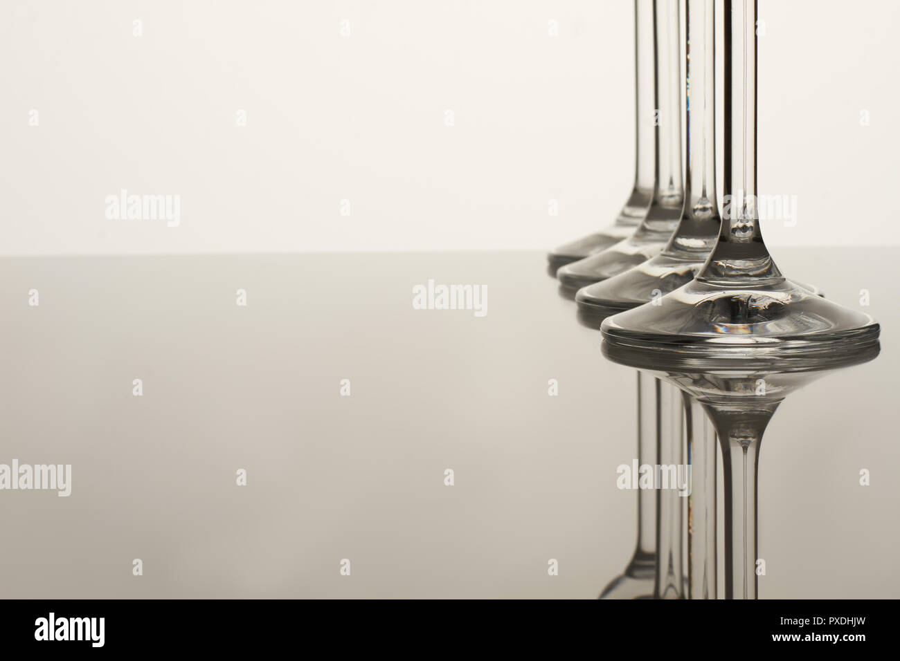 Glass cups stems Stock Photo - Alamy
