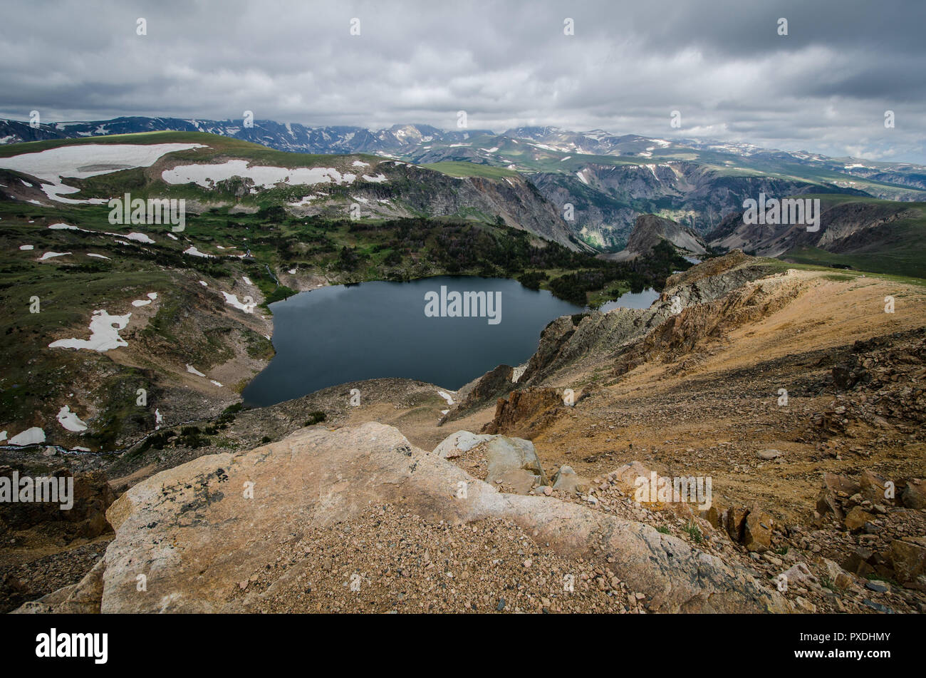 Beautiful Alpine Lake Along Montana Beartooth Pass Highway In The