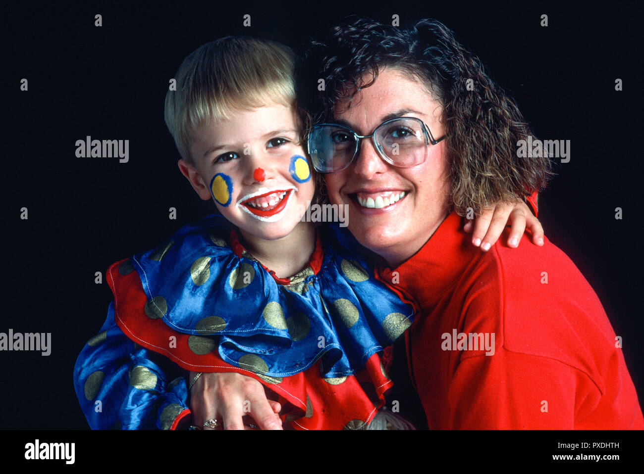 Little boy dressed in his clown Halloween costume, USA Stock Photo - Alamy