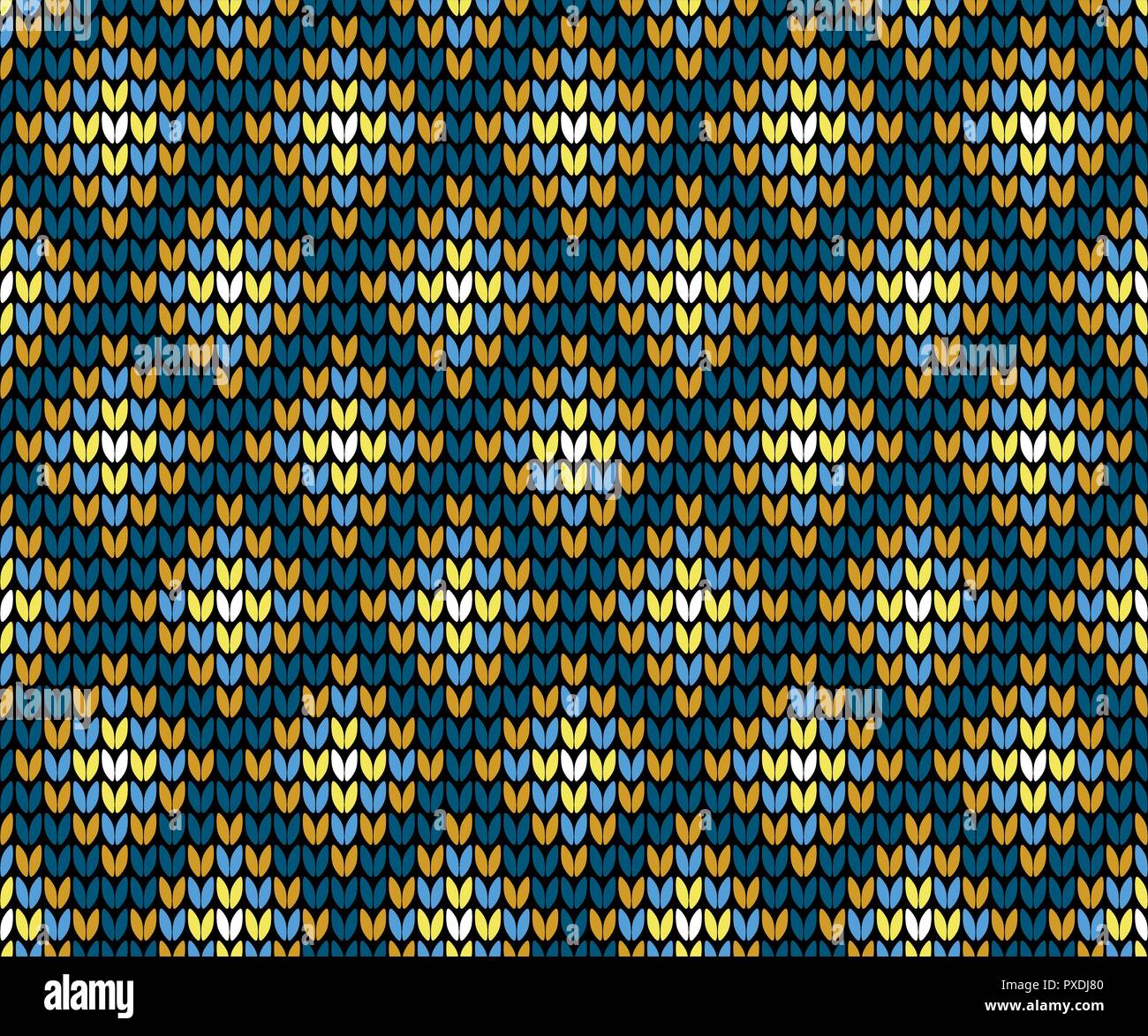 Abstract golden seamless knitting pattern with wave lines background ...