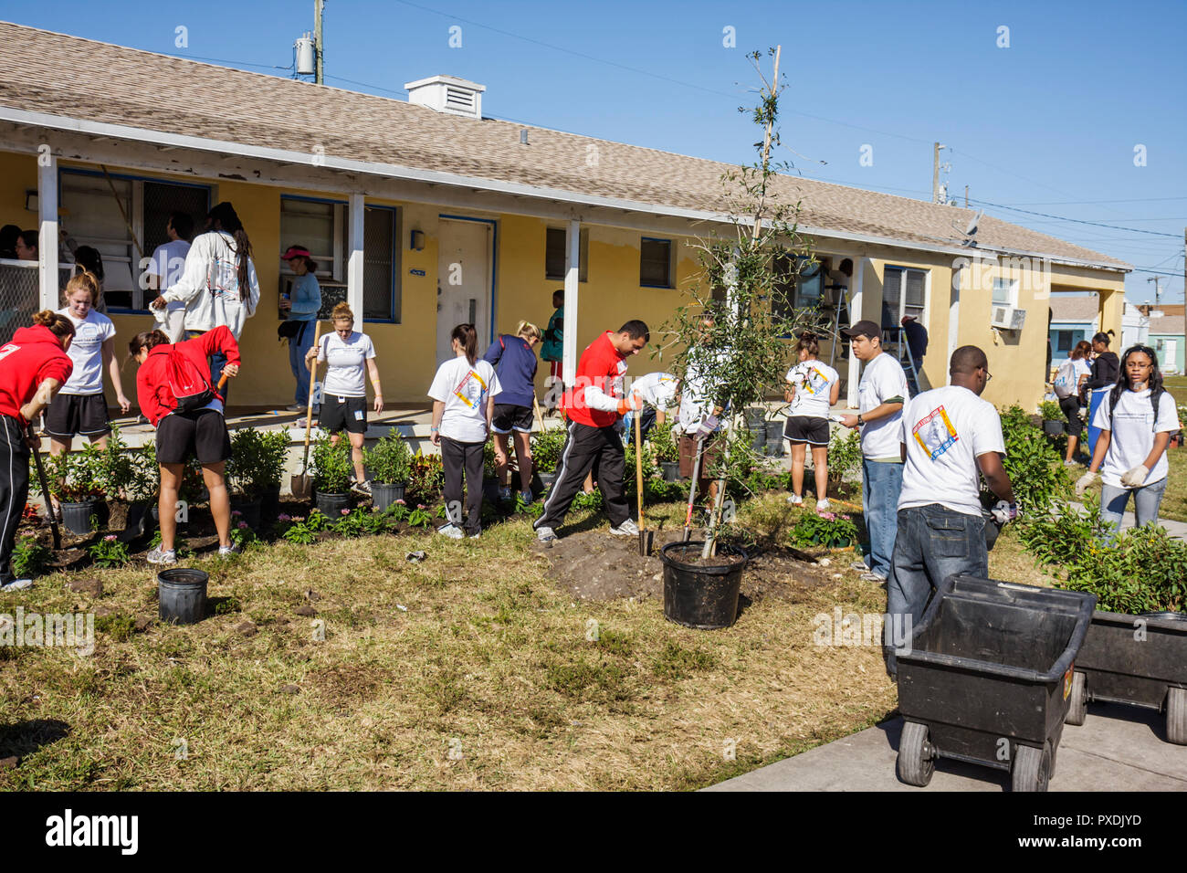 Children Working In A Community Garden High Resolution Stock ...