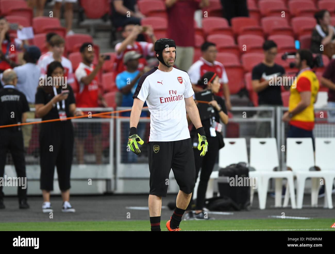 Kallang-Singapore-26Jul2018:Petr cech player of arsenal in action ...