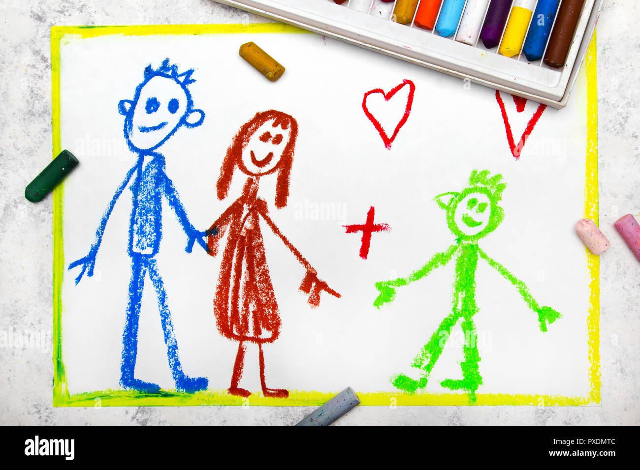 Family Cartoon Happy Sun Love Drawing Father Mother High Resolution ...